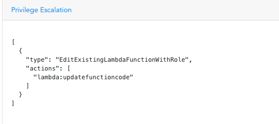 Better formatting for Privilege Escalation findings · Issue #114 · salesforce/cloudsplaining ...