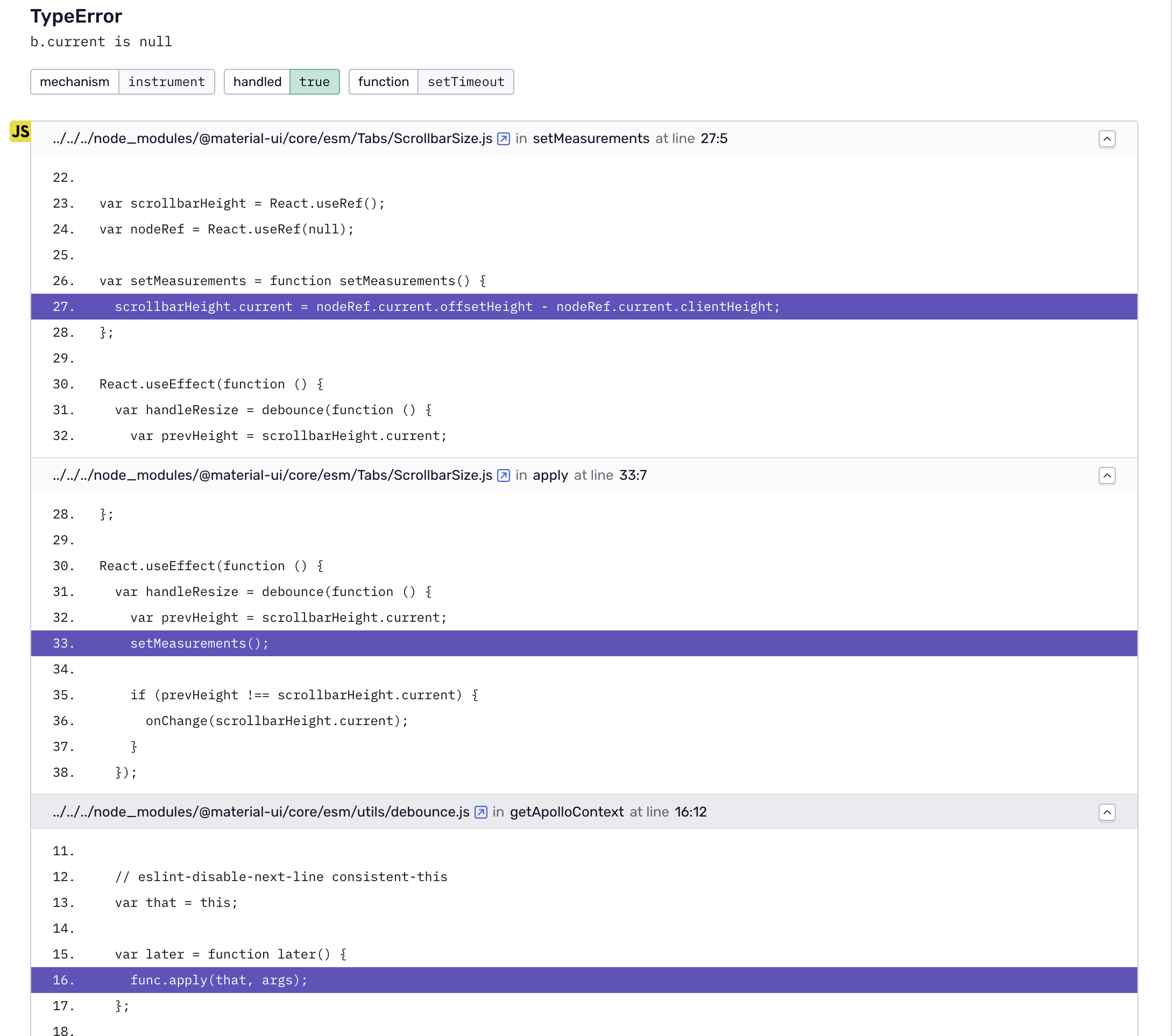  Tabs Sometimes Gives An Error Of null Is Not An Object If It s