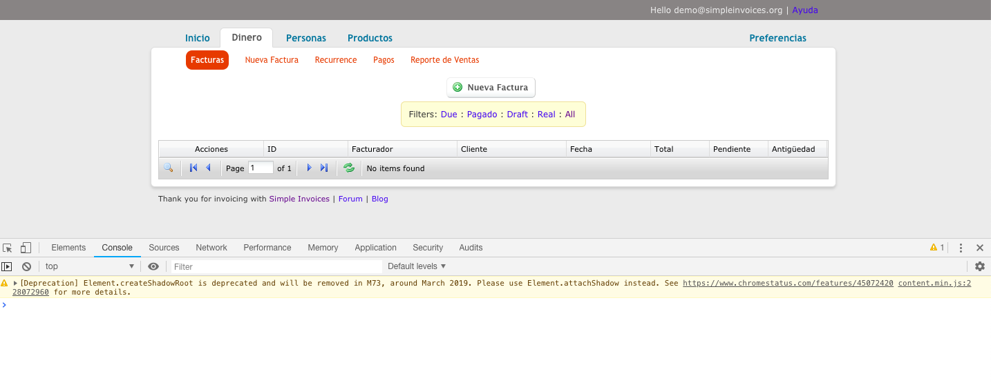 Grid invoices manage does not load · Issue #294 · simpleinvoices/simpleinvoices · GitHub