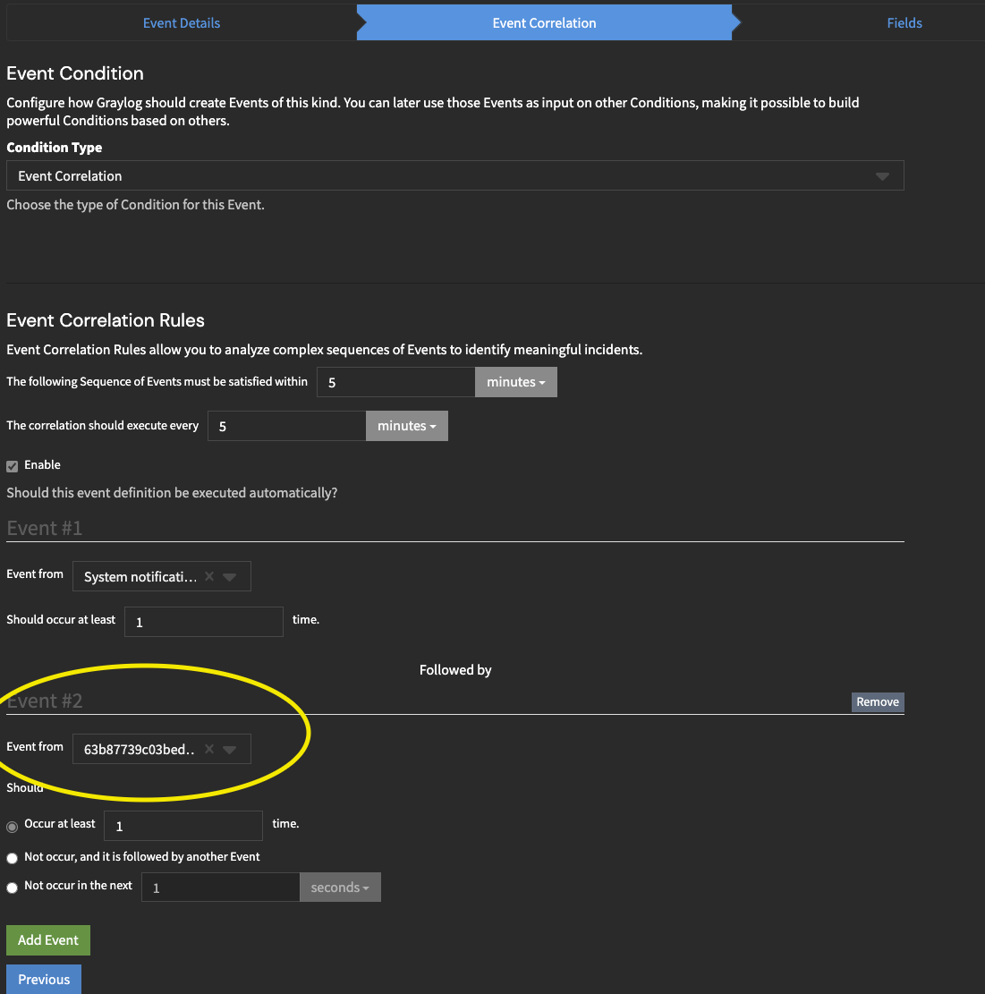Create a warning when a linked event definition is deleted which is referenced in a correlation ...