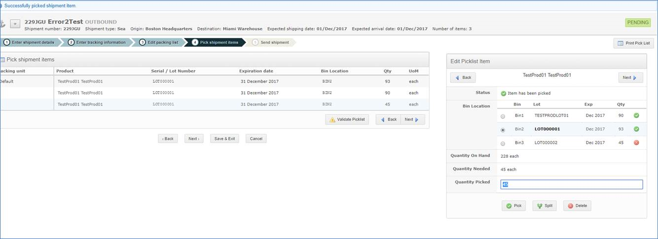 Picking of stock allows multiple picks from same bin · Issue #229 · openboxes/openboxes · GitHub