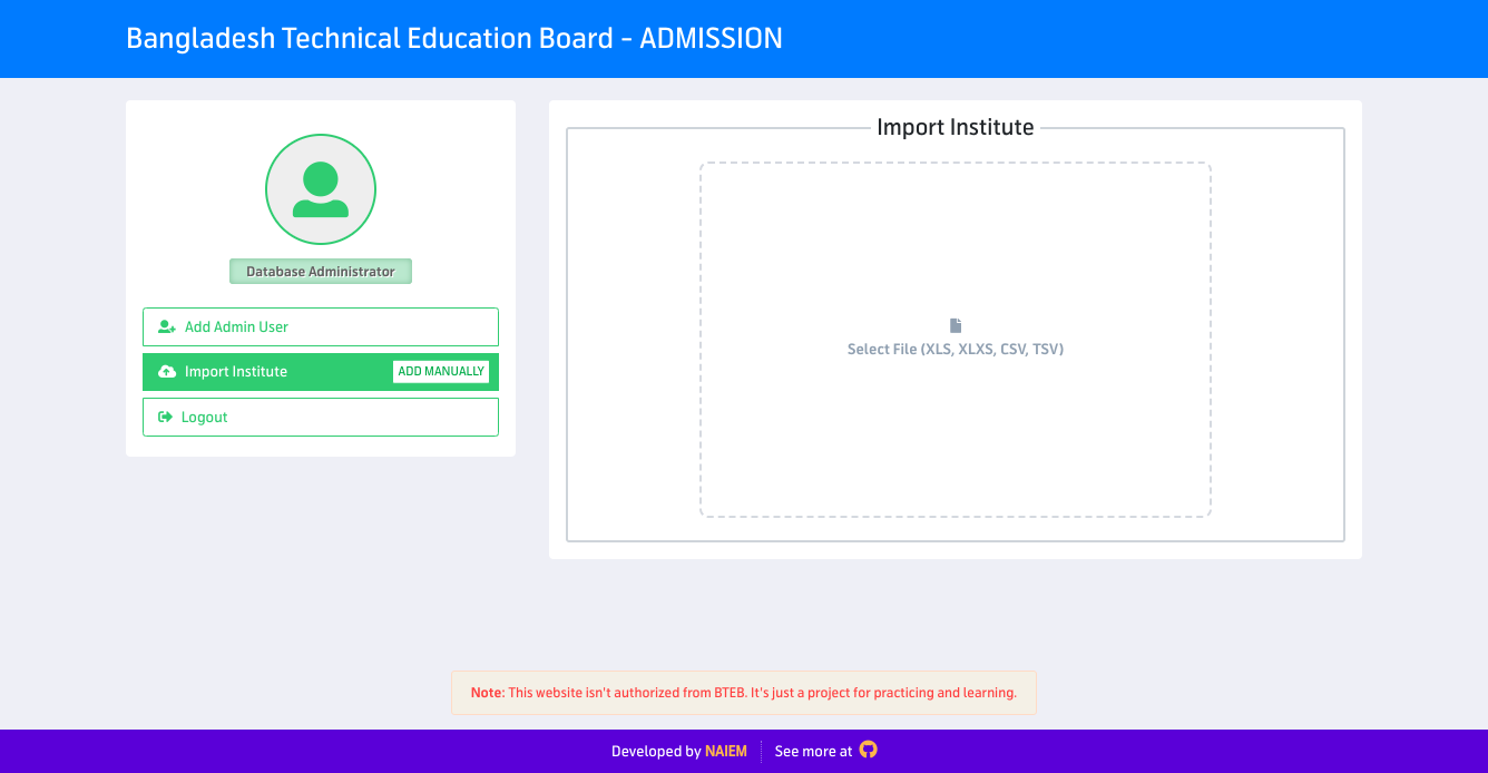 GitHub - naiemofficial/BTEB-Admission: An online based web application ...