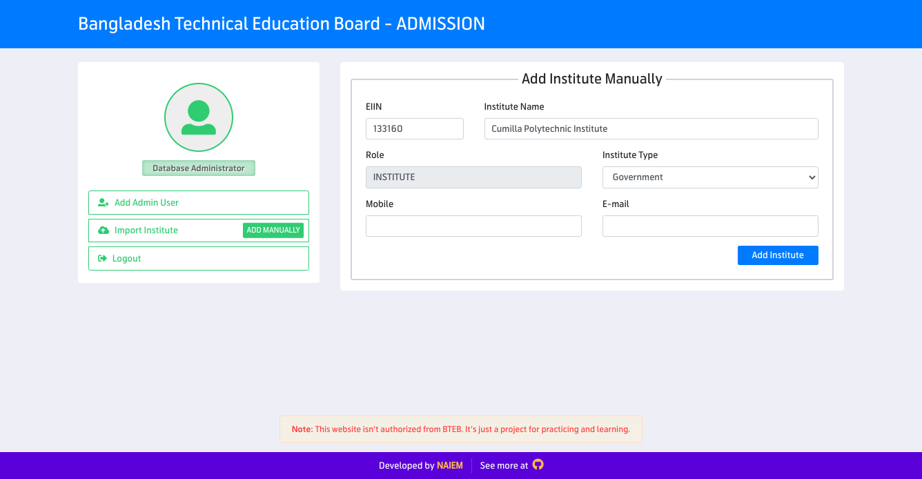 GitHub - naiemofficial/BTEB-Admission: An online based web application ...