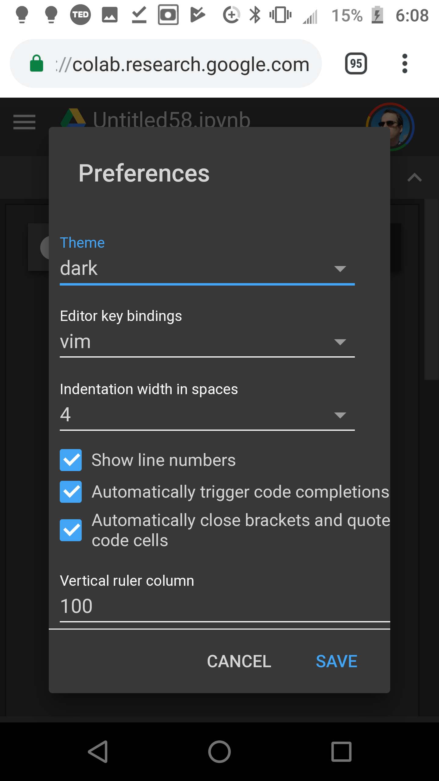 Code completion and key bindings options · Issue #548 · googlecolab/colabtools · GitHub
