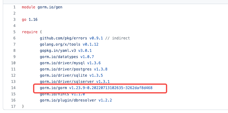 Gen依赖的gorm版本应是release版本 · Issue 646 · Go Gorm Gen · Github