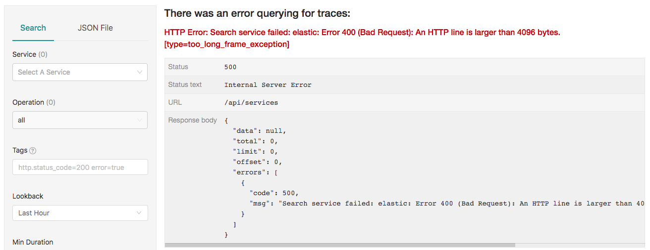 Error 400 When Querying For Traces When Ui Is Accessed · Issue 486 · Jaegertracingjaeger Ui