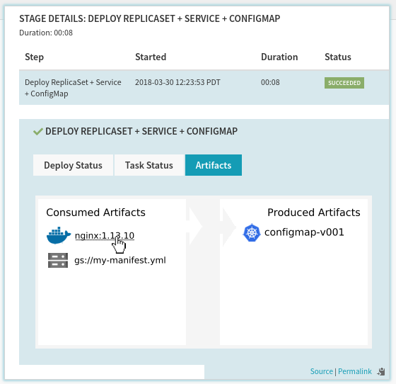 Link from execution artifact tab to original resource · Issue #2875 · spinnaker/spinnaker · GitHub