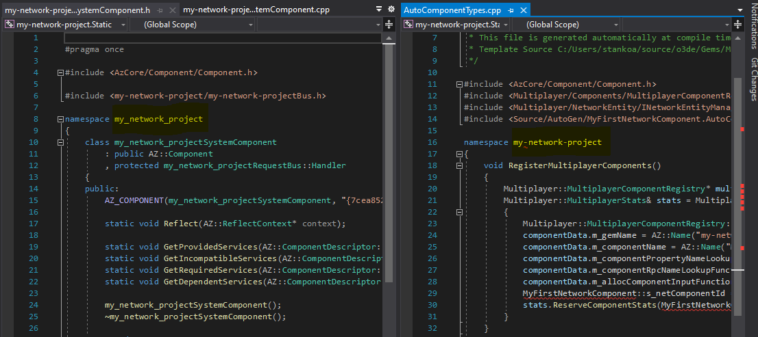 Using code autogen with kebab-case-project-name results in namespace syntax errors · Issue #8136 ...