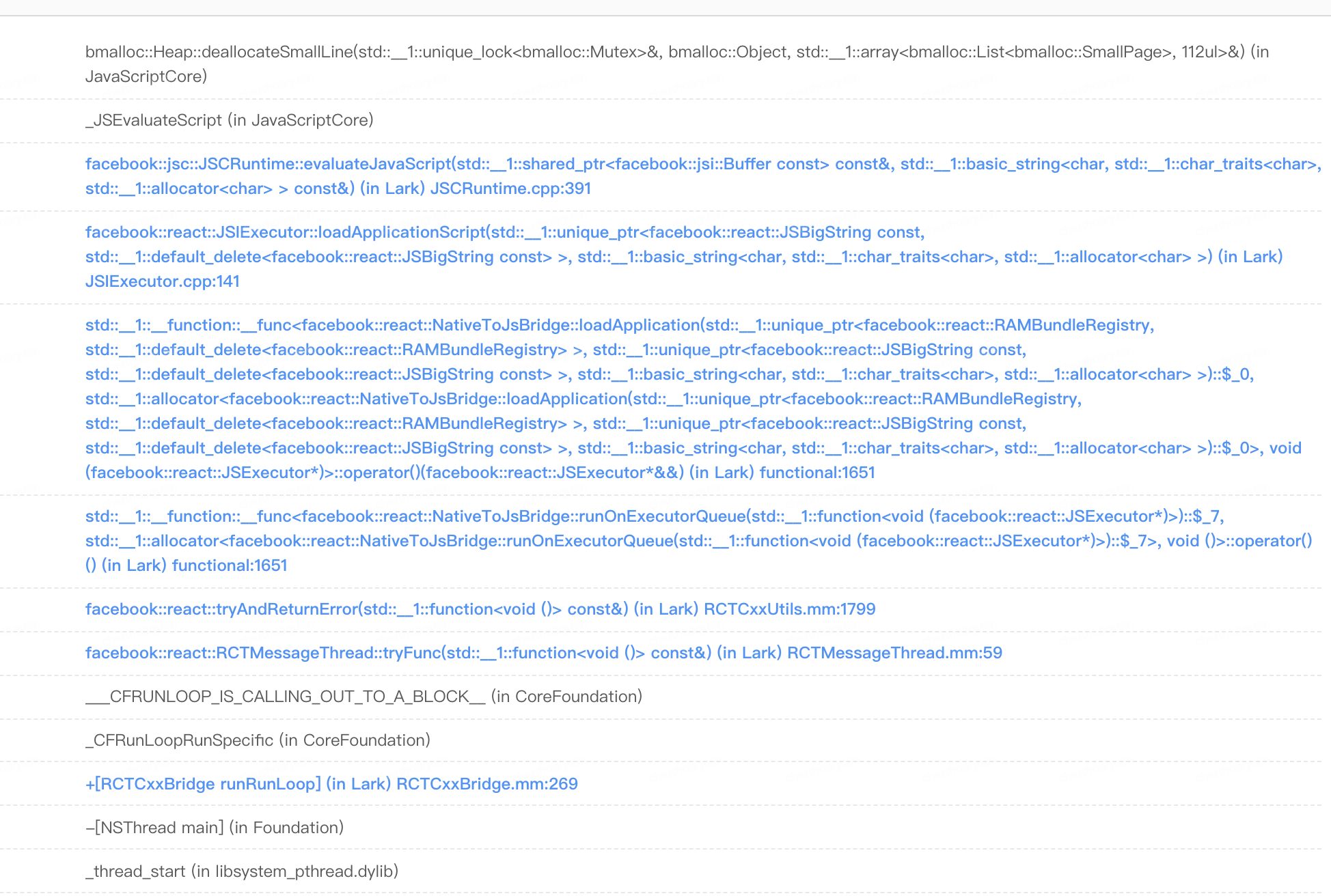 MyApp got lots of crash in JSCRuntime::evaluateJavaScript , please help me · Issue #28154 ...