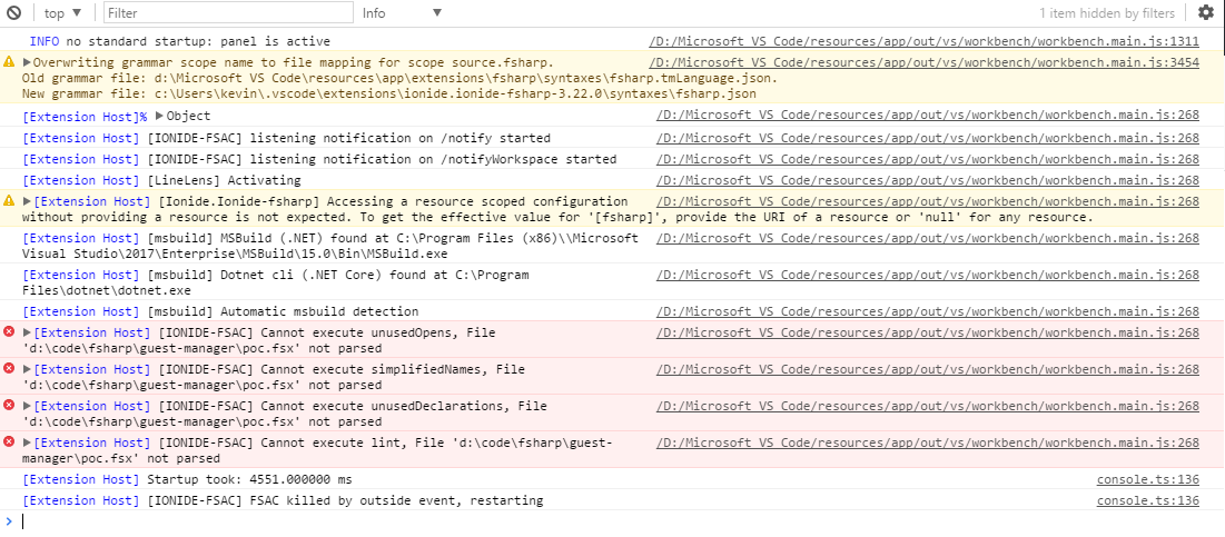 Files Are Not Parsed · Issue 846 · Ionideionide Vscode Fsharp · Github