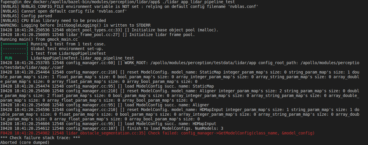 F0429 08:28:25.662976 2030 lidar_obstacle_segmentation.cc:35] Check ...
