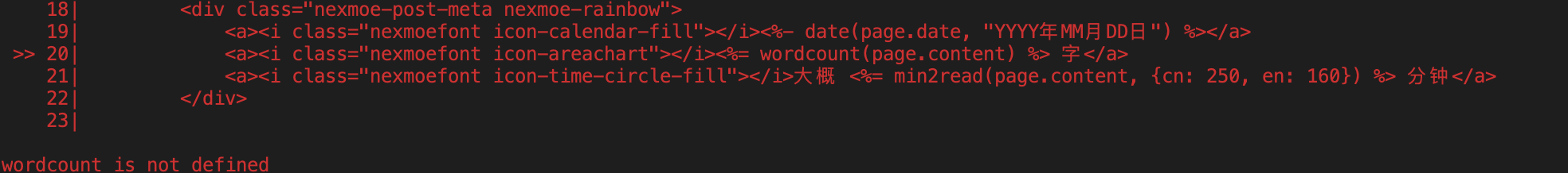 wordcount is not defined · Issue #112 · theme-nexmoe/hexo-theme-nexmoe · GitHub