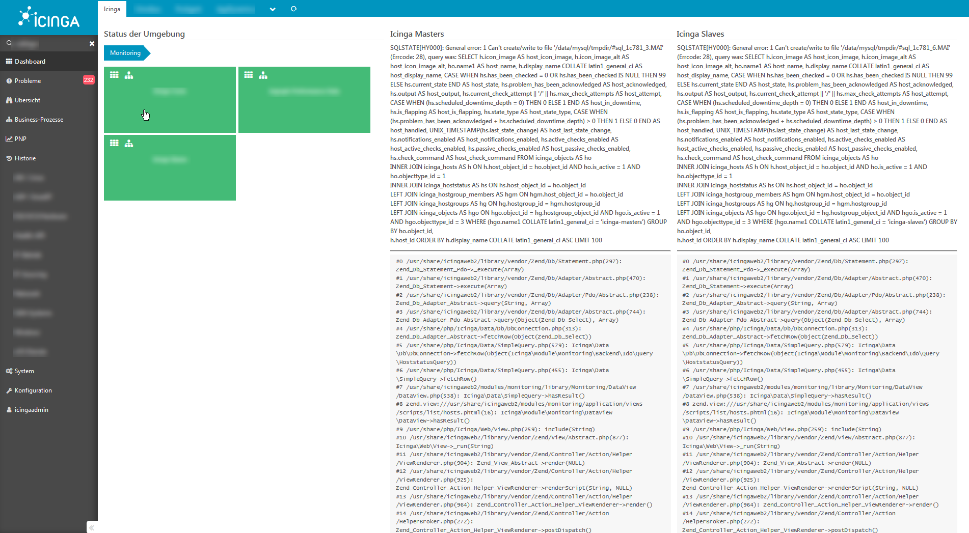 Fast clicks in IcingaWeb2 create huge amounts of MySQL tempfiles · Issue #3635 · Icinga ...
