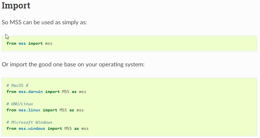 Remove duplicate code to import MSS · Issue #38 · abhiTronix/vidgear · GitHub