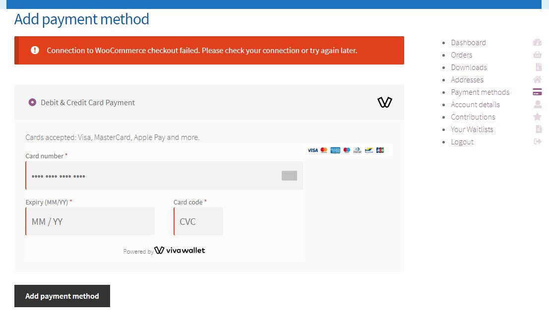 Viva Wallet for WooCommerce - Customer Account Payment Methods · Issue #2044 · VivaPayments/API ...