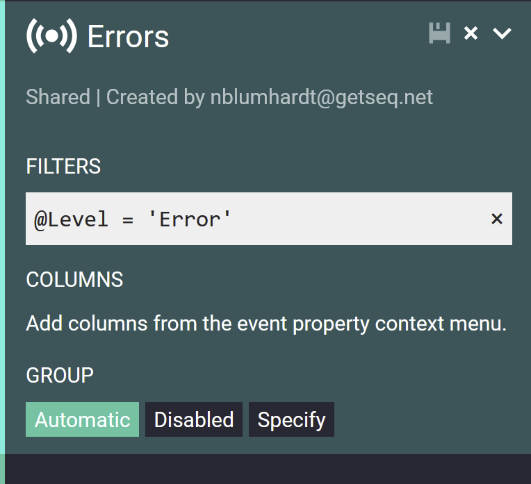 Signal expression editor is incorrectly grouping signals · Issue #1177 · datalust/seq-tickets ...