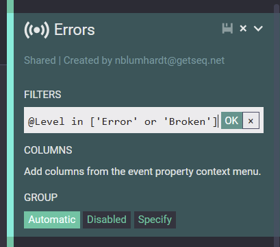 Log throttling, errors and enrichers · datalust seq-tickets · Discussion #1305 · GitHub