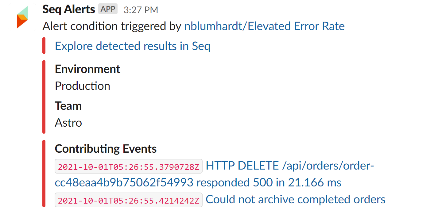 Alerting improvements · Issue #1126 · datalust/seq-tickets · GitHub
