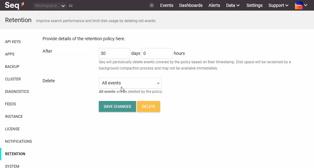 Show personal signals in the Retention Policy -> Edit screen · Issue #1314 · datalust/seq ...