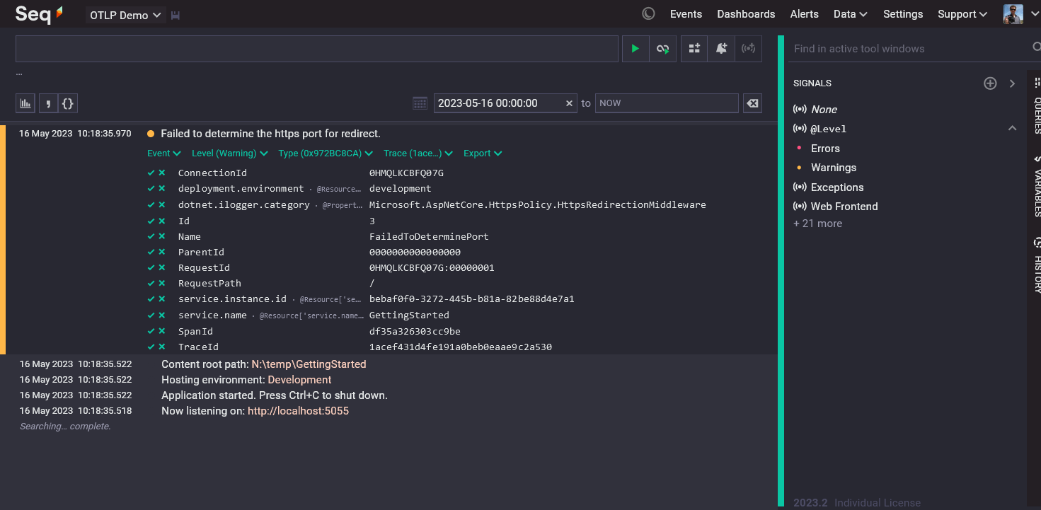 Ingestion endpoint for OpenTelemetry Logs · Issue #1679 · datalust/seq-tickets · GitHub