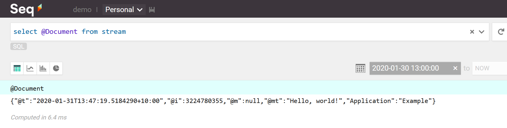 Changed contents of `@Document` · Issue #930 · datalust/seq-tickets · GitHub