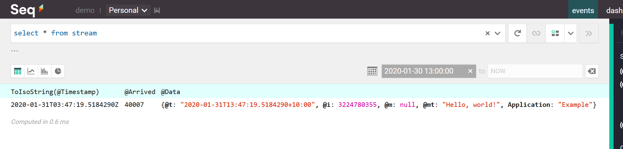 Changed behaviour of `select *`, added `@Data` property · Issue #931 · datalust/seq-tickets · GitHub