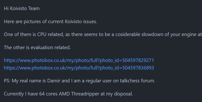 Koivisto issues · Issue #194 · Luecx/Koivisto · GitHub
