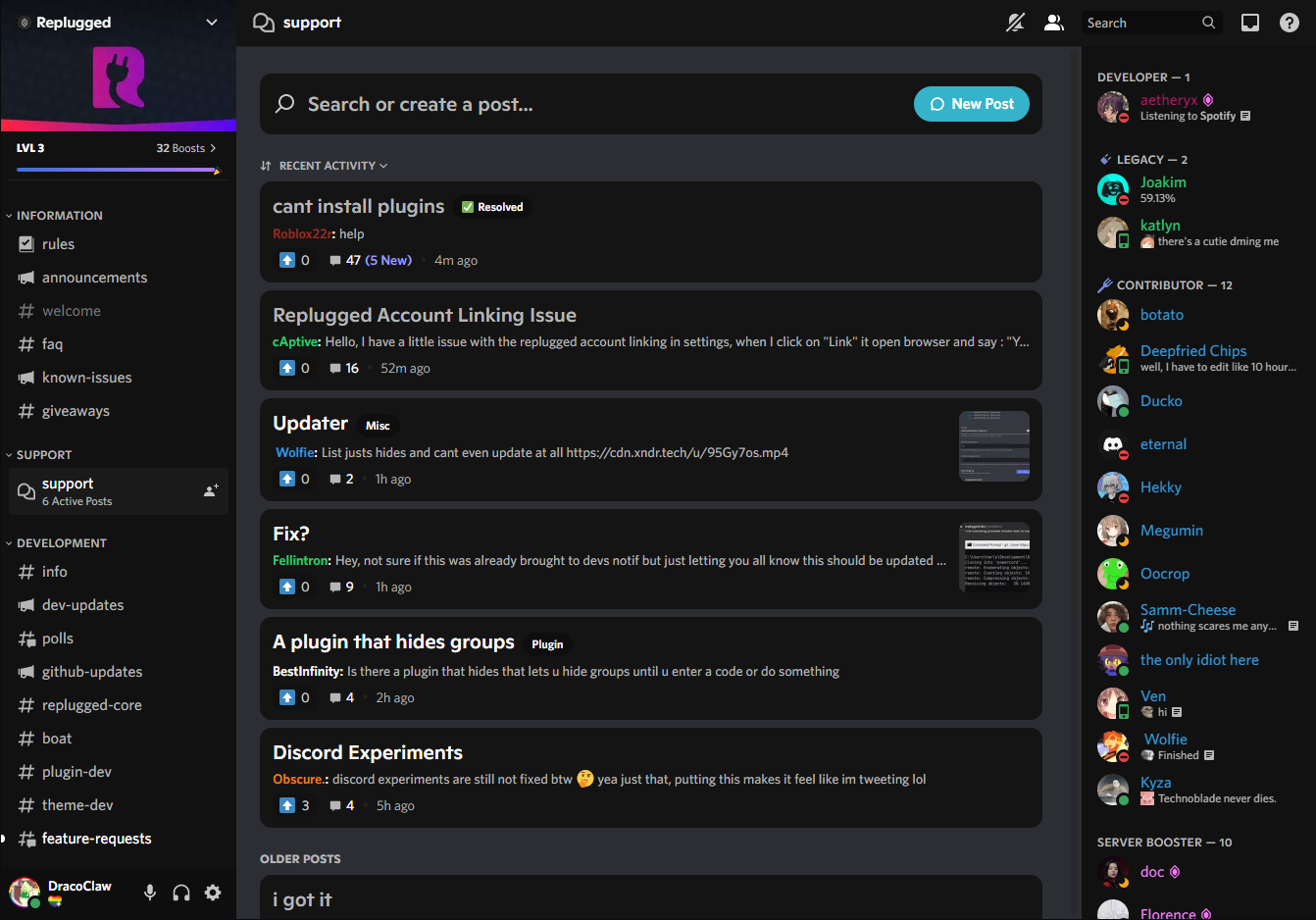 Forums Un-themed · Issue #14 · discord-modifications/dark-discord · GitHub