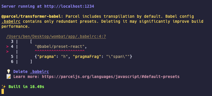 With Parcel 2, how to pass options to @babel/preset-react? · Issue ...
