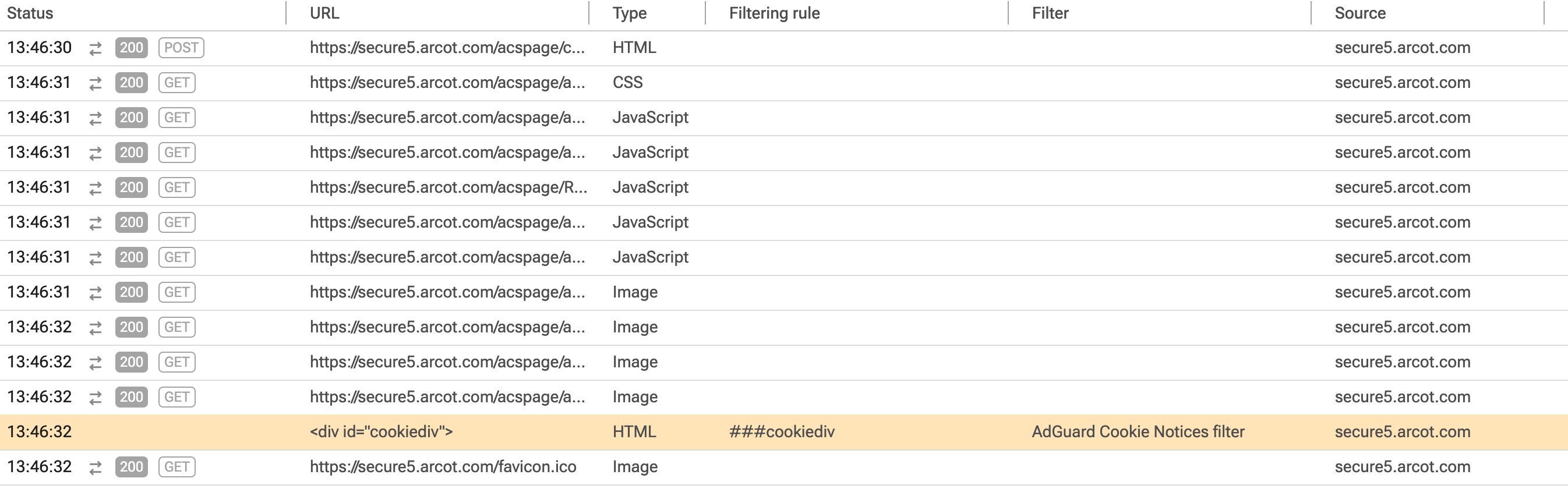 secure5.arcot.com · Issue #129204 · AdguardTeam/AdguardFilters · GitHub
