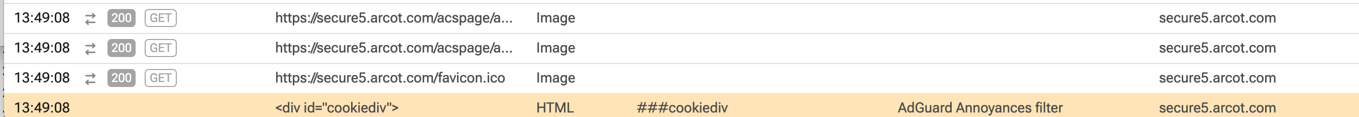 secure5.arcot.com · Issue #129204 · AdguardTeam/AdguardFilters · GitHub