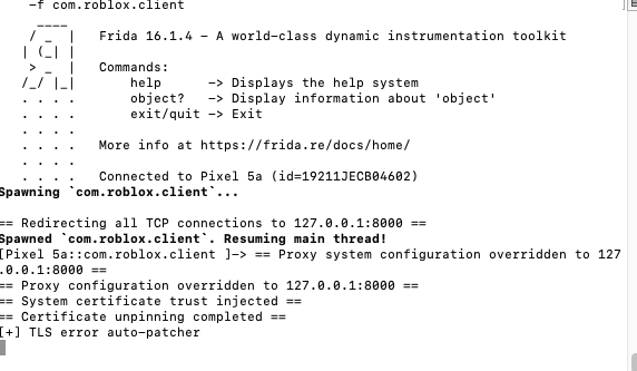 Cert rejected in-app with Roblox · Issue #50 · httptoolkit/frida-interception-and-unpinning · GitHub