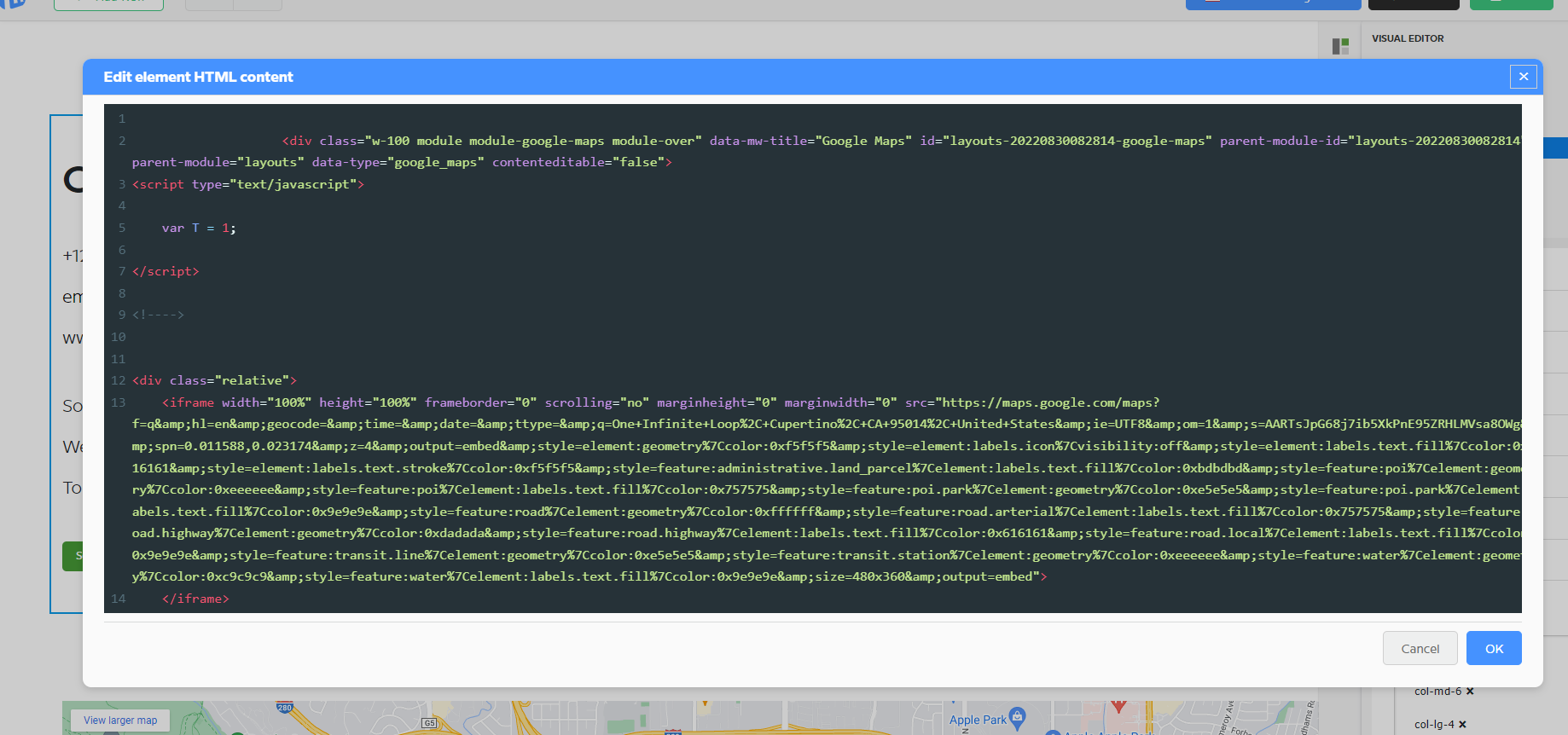 New World Template - Contact information map · Issue #946 · microweber/microweber · GitHub