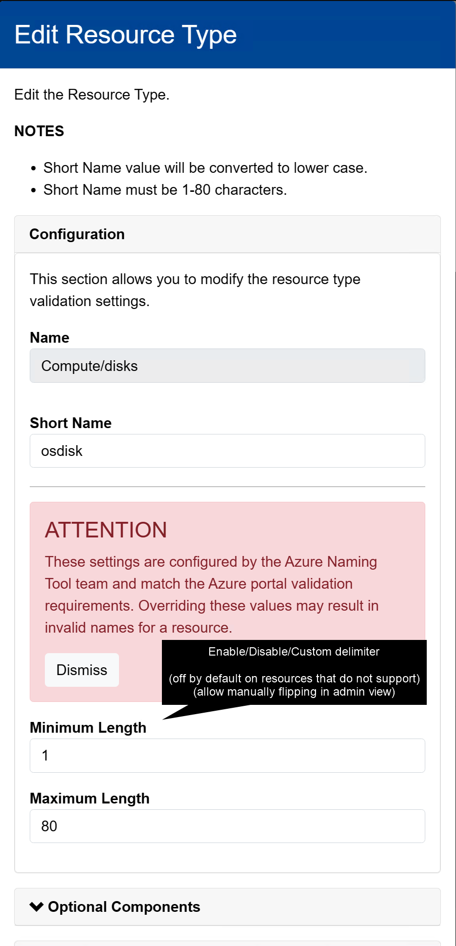Exclude/Include/Custom delimiter for specific resource types · Issue #11 · mspnp/AzureNamingTool ...