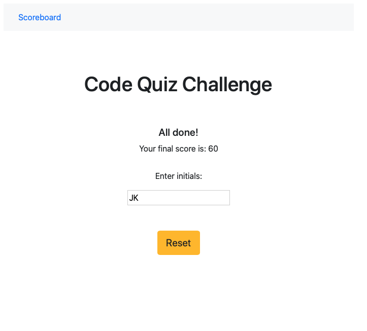 GitHub - saikitjk/CodingQuizChallenge: Coding quiz games that provides Javascript related ...