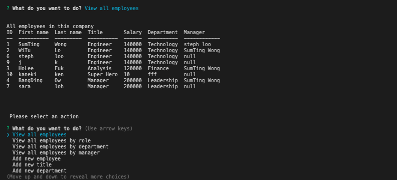 GitHub - saikitjk/Employee_Tracker: A CLI application that involves using JavaScript, JQuery ...