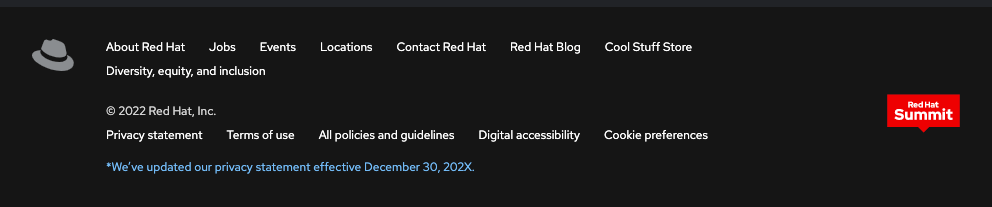 [bug] footer: two column breakpoint on global footer not present · Issue #496 · RedHat-UX/red ...