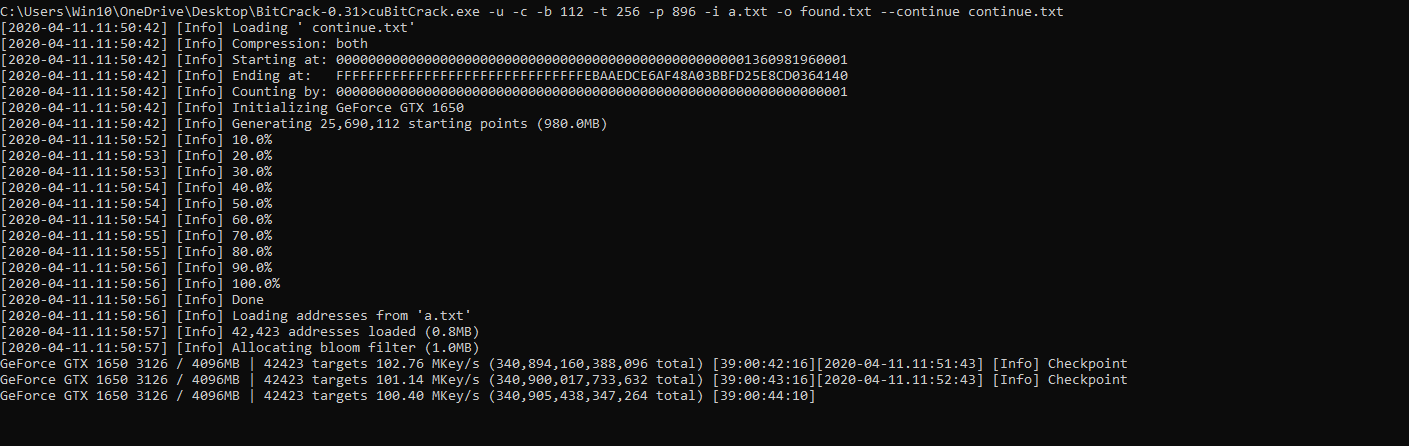 Speed · Issue #232 · brichard19/BitCrack · GitHub