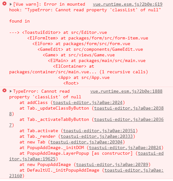 Does not work inside (vue version) · Issue #943 · nhn/tui.editor · GitHub