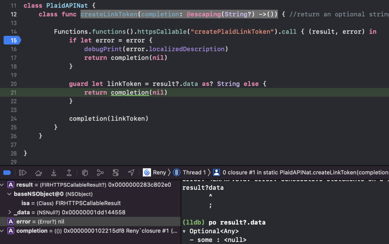 I keep getting null when trying to get link token (iOS-cloud functions) · Issue #439 · plaid ...