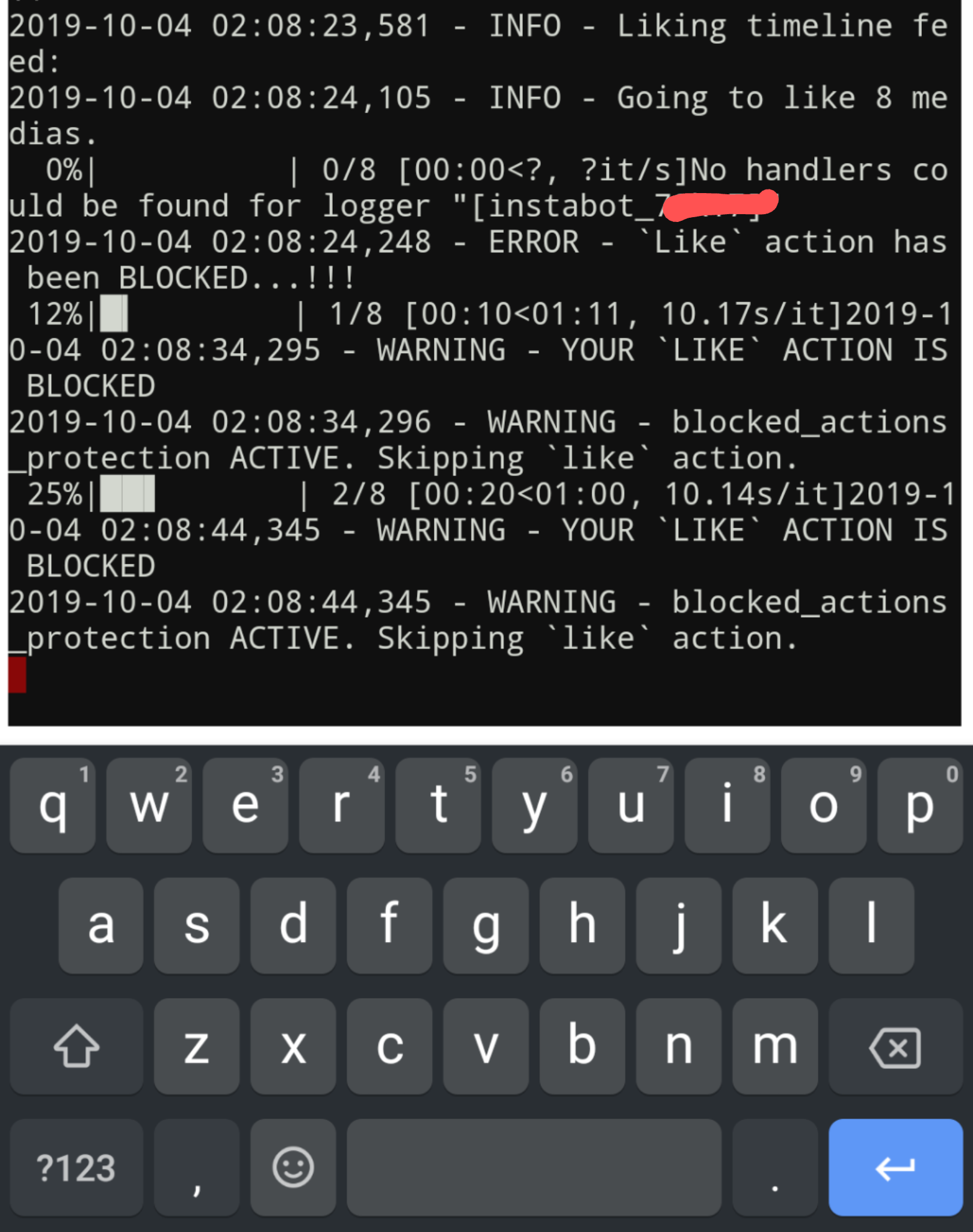 No Handlers Could be Found in Logger Error · Issue #1070 · ohld/igbot · GitHub