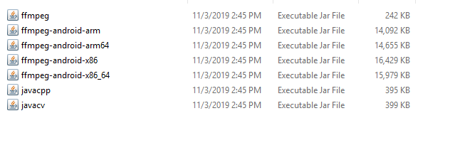 "Warning: Version of org.bytedeco:ffmpeg could not be found." · Issue #1326 · bytedeco/javacv ...