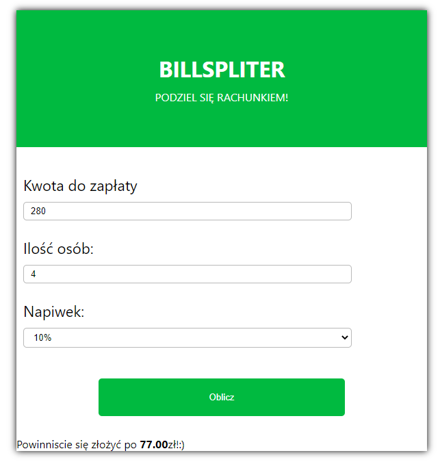GitHub - MargoKoti/BillSplitter