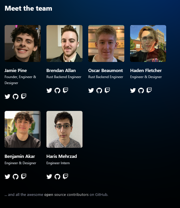 Landing (TeamPage) Social Links different height · Issue #264 · spacedriveapp/spacedrive · GitHub