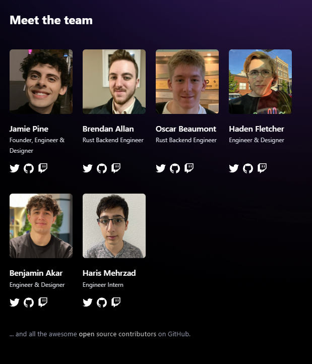 Landing (TeamPage) Social Links different height · Issue #264 · spacedriveapp/spacedrive · GitHub