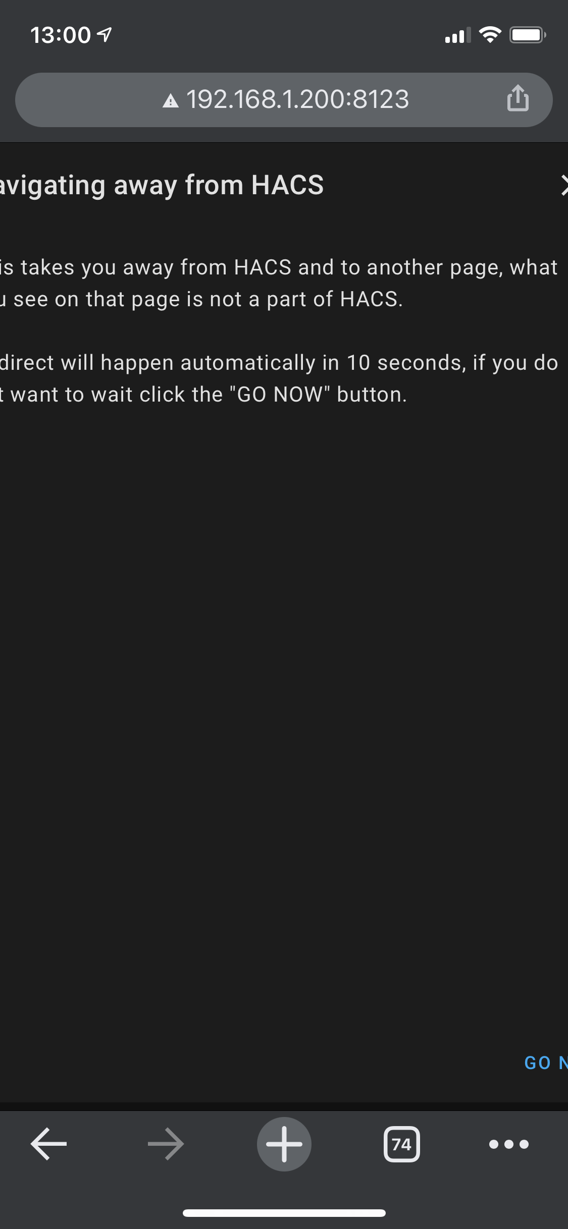 'Go now' dialog box too big · Issue #1656 · hacs/integration · GitHub