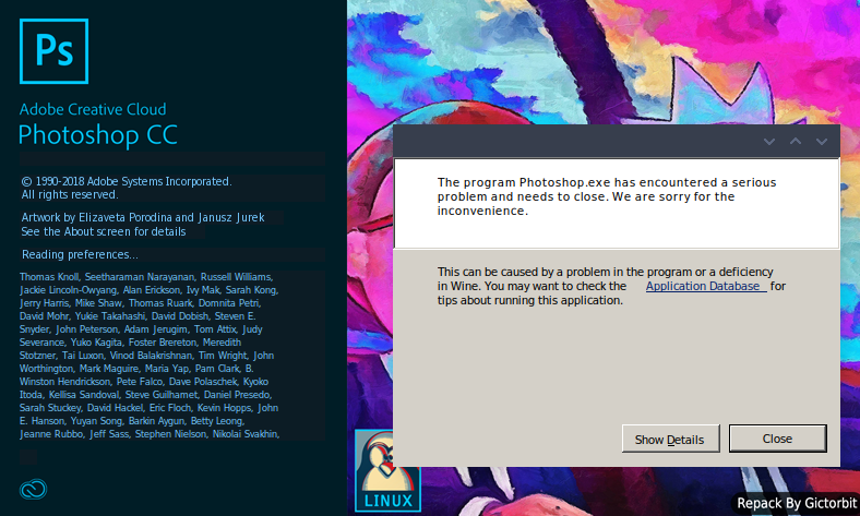 Crash on Photoshop startup (page fault on read access to 0x00000000 ...