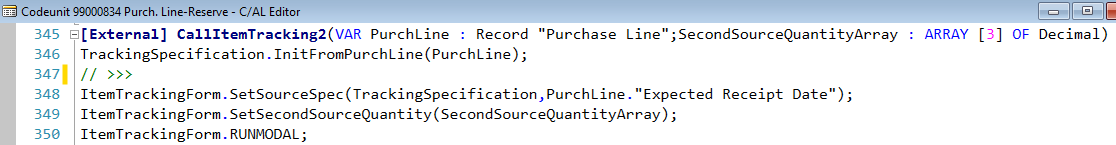 Event Request C_99000834 OnBeforeRunModalItemTrackingLines · Issue ...