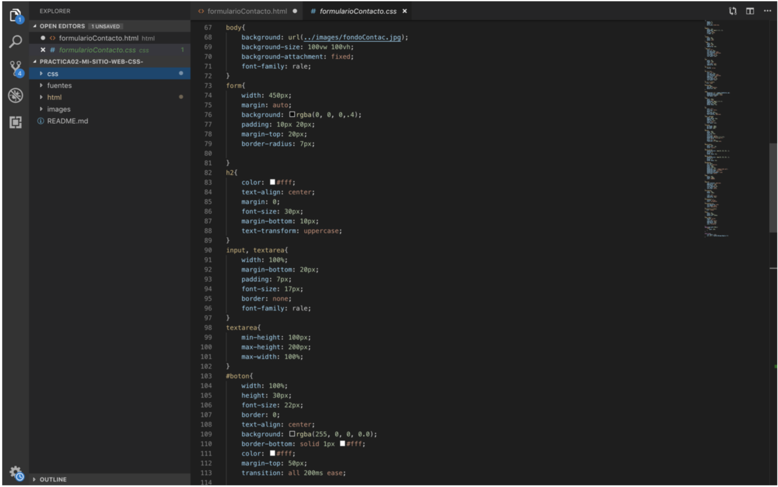 GitHub - ChristianMocha/Practica02-Mi-Sitio-Web-CSS-: practica html ...