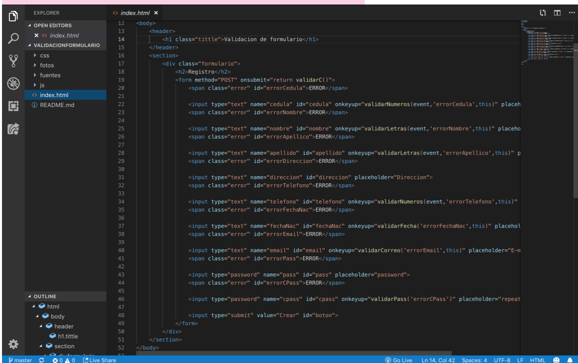 GitHub - ChristianMocha/ValidacionFormulario